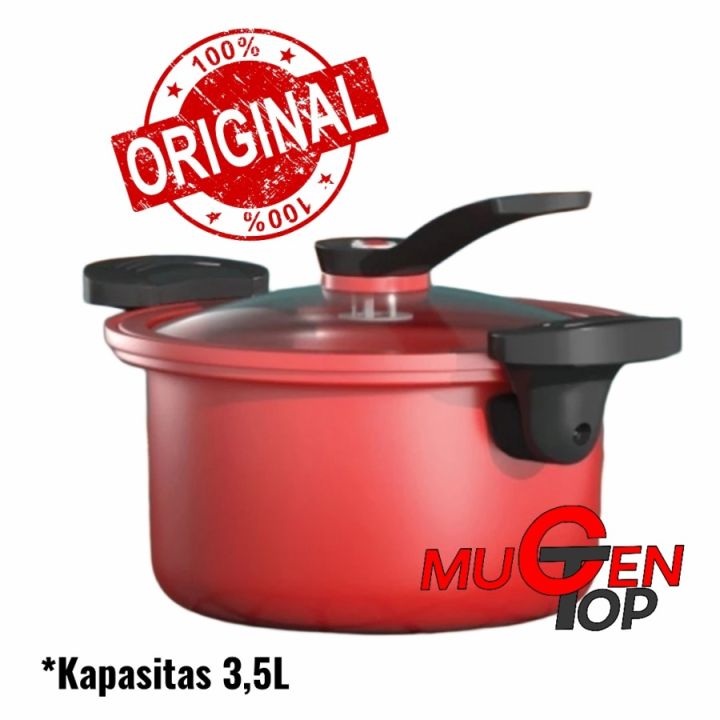 Subron Panci Presto Teflon / Preassure Cooker Multifunction 3,5 Liter | Lazada Indonesia