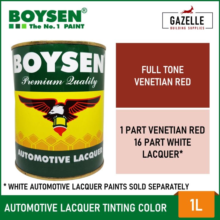 Boysen Automotive Lacquer Tinting Color Venetian Red B1317 - 1L | Lazada PH