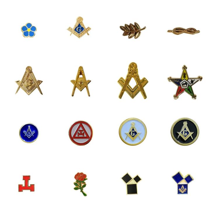 Masonic smaller Lapel Pins Badge Mason Freemason FORGET ME NOT Sun past ...