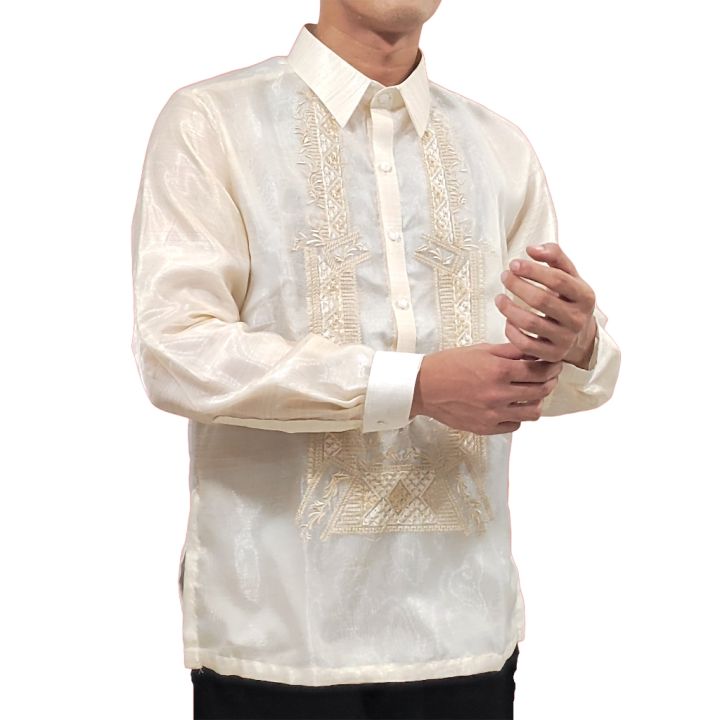 Premium Barong Tagalog Pinya Organza plain regular collar | Lazada PH
