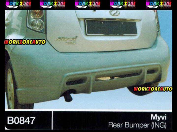 B0847 Perodua Myvi Fiber Rear Bumper (ING) Body kit Bodykit | Lazada