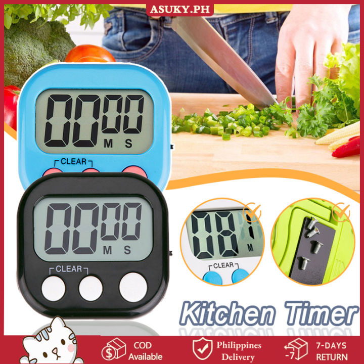 COD【Local Deliver】Electronic Kitchen Timer LCD Display Large Screen ...