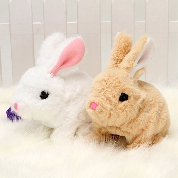Robot Rabbit Toy Plush Electronic Rabbit Walking Jumping Cute Pet ...