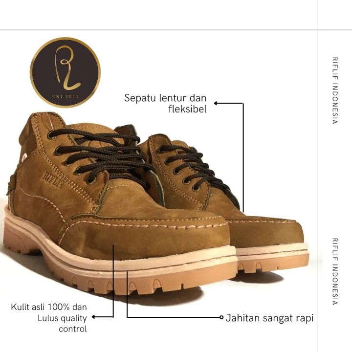 Sepatu Kickers / Sepatu Boots Pria untuk Kerja Lapangan Bahan Kulit ...