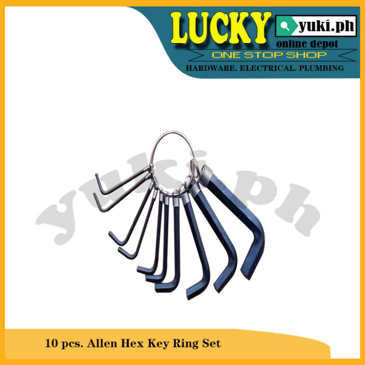 10 PCS ALLEN HEX KEY RING SET | Lazada PH