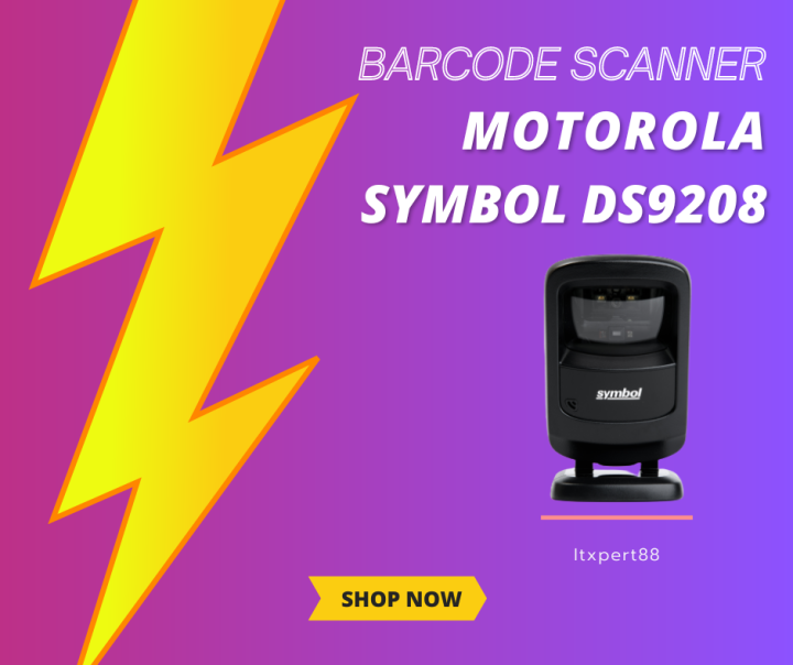 เครื่องสแกนบาร์โค้ด Zebra Symbol DS9208 Barcode Scanner เชื่อมต่อ USB ...