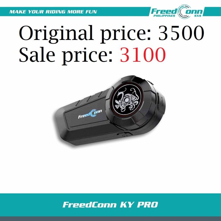Freedconn KY-Pro Motorcycle Helmet Bluetooth Intercom | Lazada PH