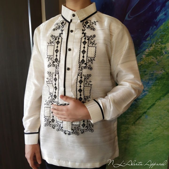 【NEW】 MODERN BARONG FOR MEN BLACK EMBROIDERED | Lazada PH