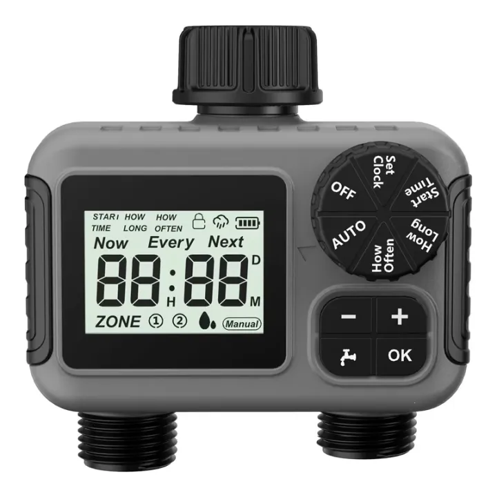 Automatic Irrigation Controller Auto Watering Timer with 2 Zone For ...