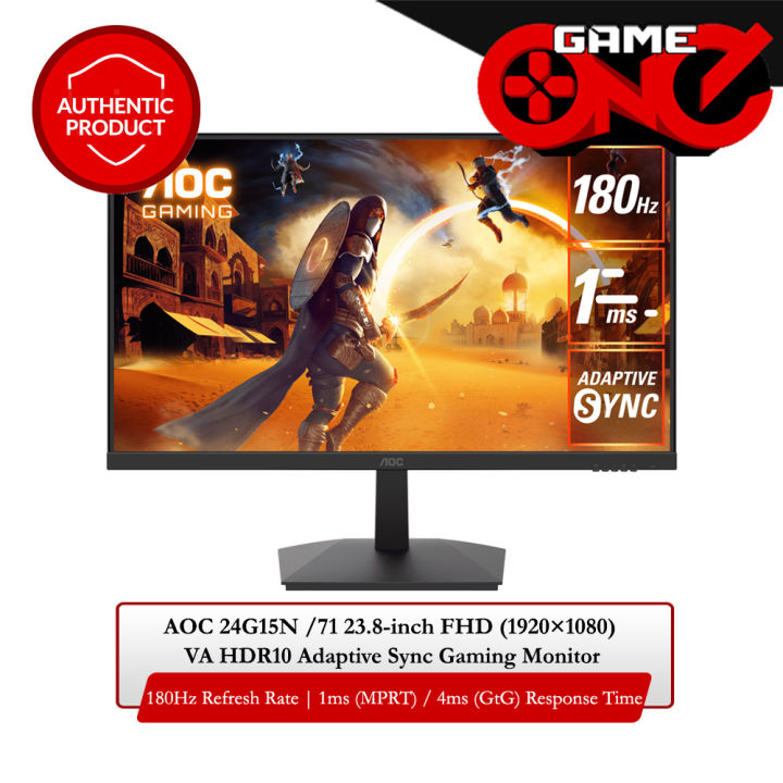 AOC 24G15N /71 23.8" FHD (1920×1080) VA HDR10 Adaptive Sync Gaming ...