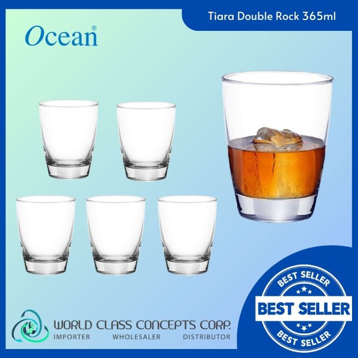 Ocean Glassware Tiara Double Rock Tumbler 365ml / 12 3/4oz Set of 6(FM) | Lazada PH