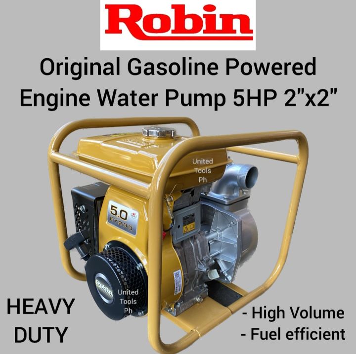 ROBIN Original Gas Powered Engine Water Pump 5HP 2"x2" High Volume ...