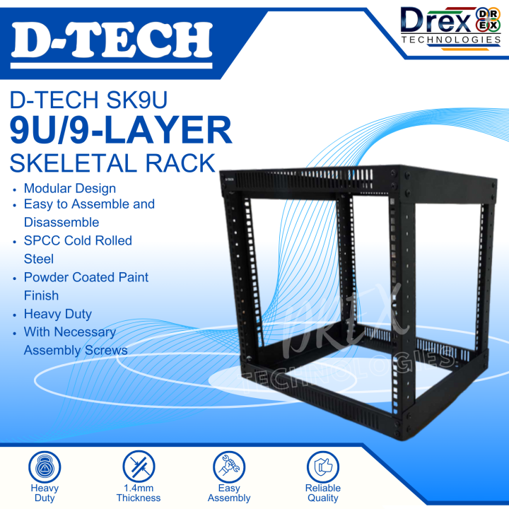 D-TECH 9U/9-Layer Skeletal Rack (Disassembled) | Lazada PH