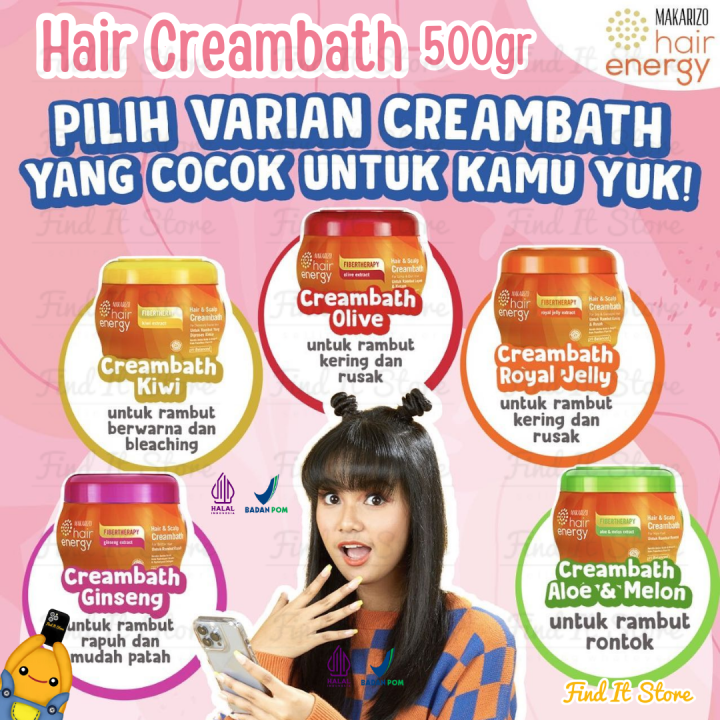 Makarizo Hair Energy Hair & Scalp Creambath Fibertherapy 500gr Masker ...