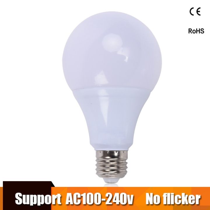 Real Power LED Bulb E27 3W 6W 9W 12W 15W 18W 21W LED Lamp 220V Cold ...