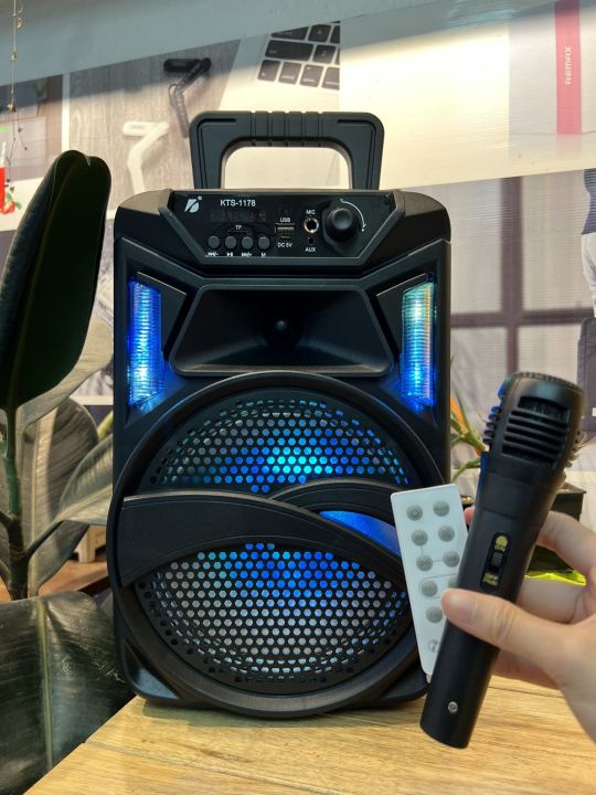 ลำโพงบลูทูธ ดอก8นิ้ว KTS-1178 ลำโพงบลูทูธ ไฟดิสโก้ แถมไมค์สาย+รีโมท | Lazada.co.th