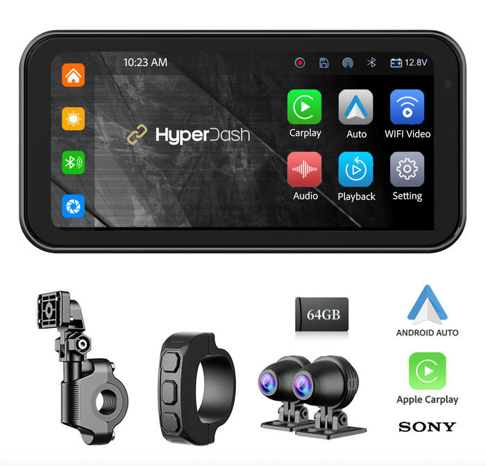 PNJ HyperDash Motorcycle Smart Screen Dashcam TPMS - Camera Motor Dash ...