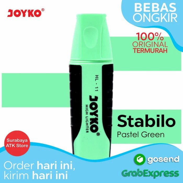 Stabilo JOYKO HL-11 Pastel Green Color Hijau Highlighter | Lazada Indonesia