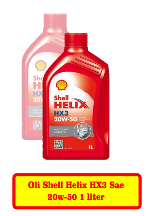 Oli Shell Helix HX3 Sae 20w-50 1 liter ORIGINAL -62413 | Lazada Indonesia