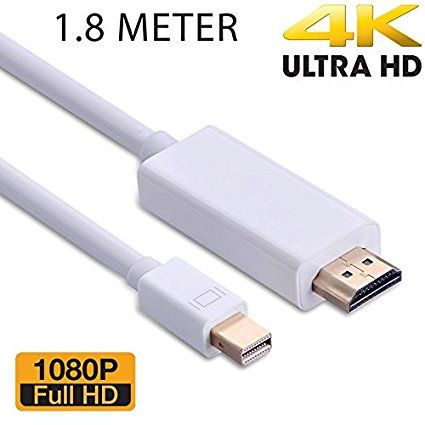 Mini dp display port to HDMI Converter Cable with 1.8 meter 1080P/4K ...