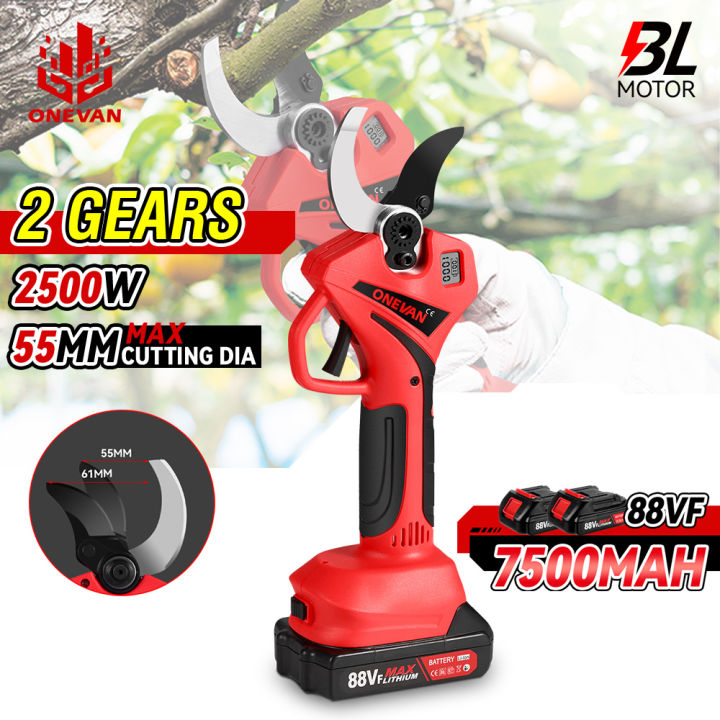55mm Brushless Electric Pruning Shear 2 models super power Cordless ...