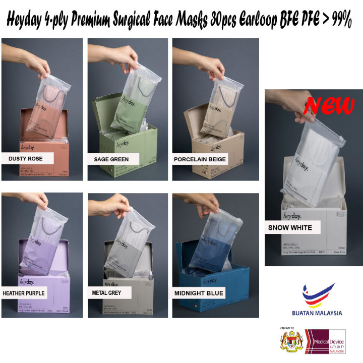 [MDA APPROPVAL] HEYDAY MALAYSIA 4 ply Surgical Face Mask 30pcs/box ...