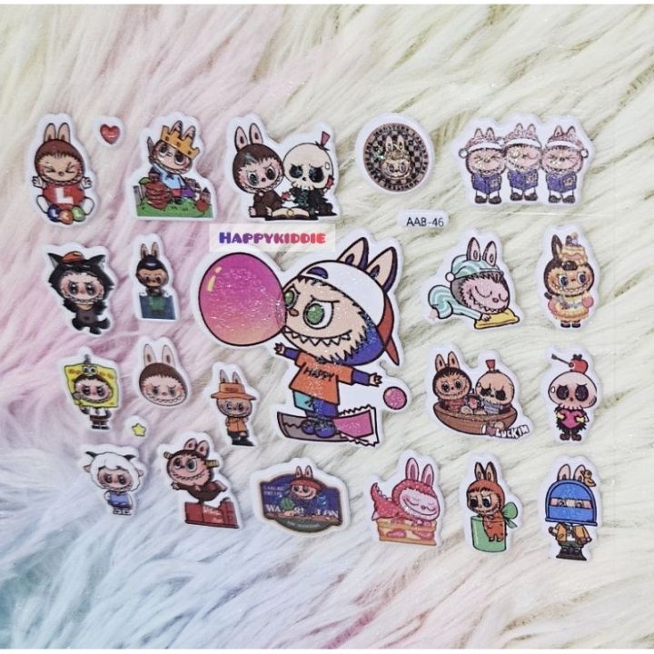 STICKER LABUBU ISI 21 PCS BONUS GAMBAR MEWARNAI | Lazada Indonesia