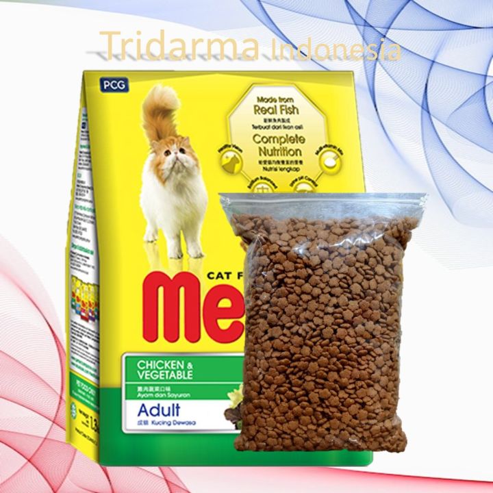 Makanan Kucing Meo Adult Chicken & Vegetables Kemasan Repack 1,2 kg ...