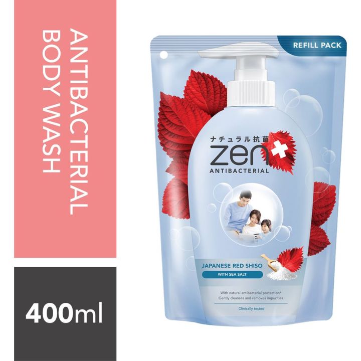 Zen Antibacterial Body Wash Japanese Red Shiso - REFILL 400ml | Lazada ...