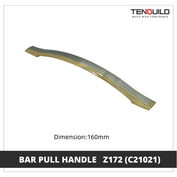 Tenbuild Bar Pull Handle Z172 (C21021) 160mm, Gold With Silver Finish, 1 Piece | Lazada PH