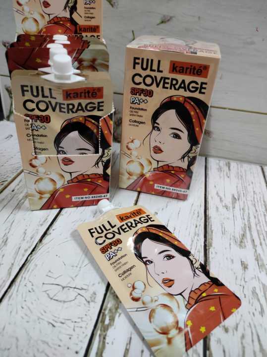 FOUNDATION FULL COVERAGE + VIT-COLLAGEN SPF30 PA++ by Karite | Lazada ...