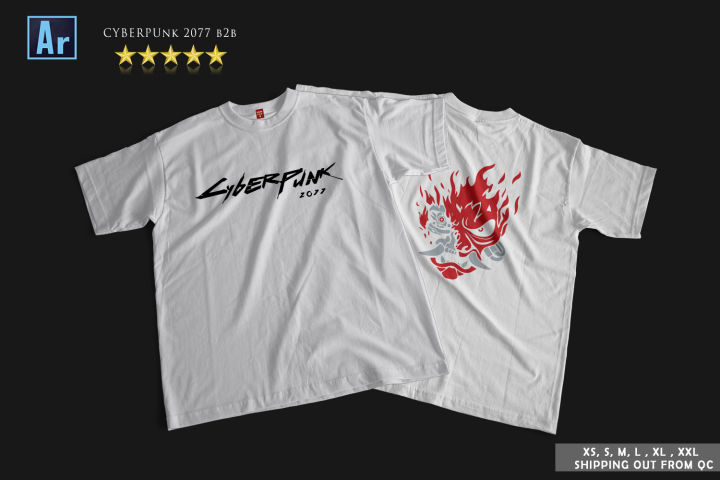 Cyberpunk 2077 Shirt Back2Back cyberpunk samurai T shirt custom tees ...