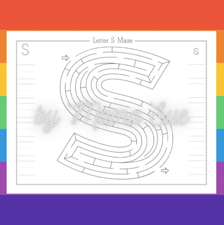 Alphabet - Letter Maze【Advanced】Worksheets (3 years old+) | Lazada