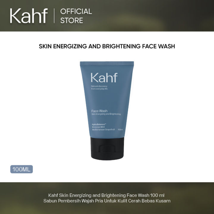 Kahf Skin Energizing & Brightening Face Wash 100 ml - Sabun Wajah Pria ...