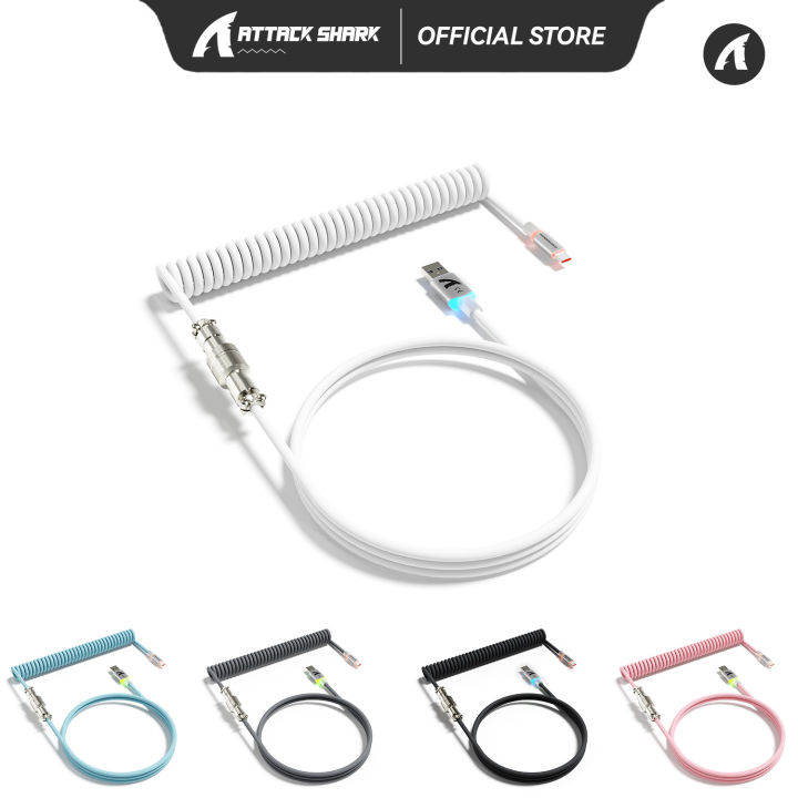 ATTACK SHARK C01ULTRA Coiled Cable for Mechanical Keyboard | Lazada ...
