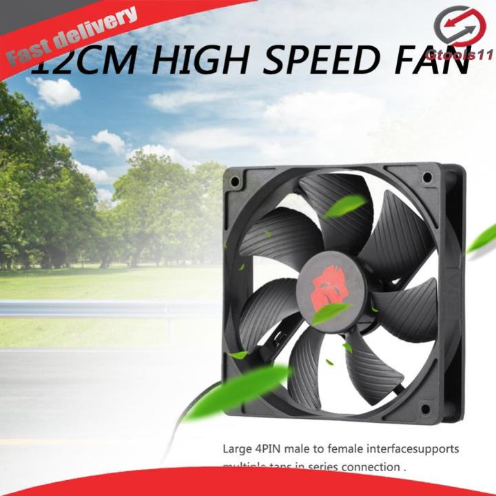 12cm 4 Pin High Speed Desktop Chassis Fan Large Air Volume PC Case ...