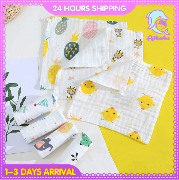 Baby Handkerchief 30*30CM 100% Cotton 6 Layer Baby Saliva Towels Baby ...