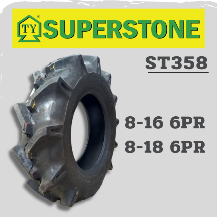 ยางรถไถ 8-16 6PR , 8-18 8PR Superstone รุ่น ST358 | Lazada.co.th