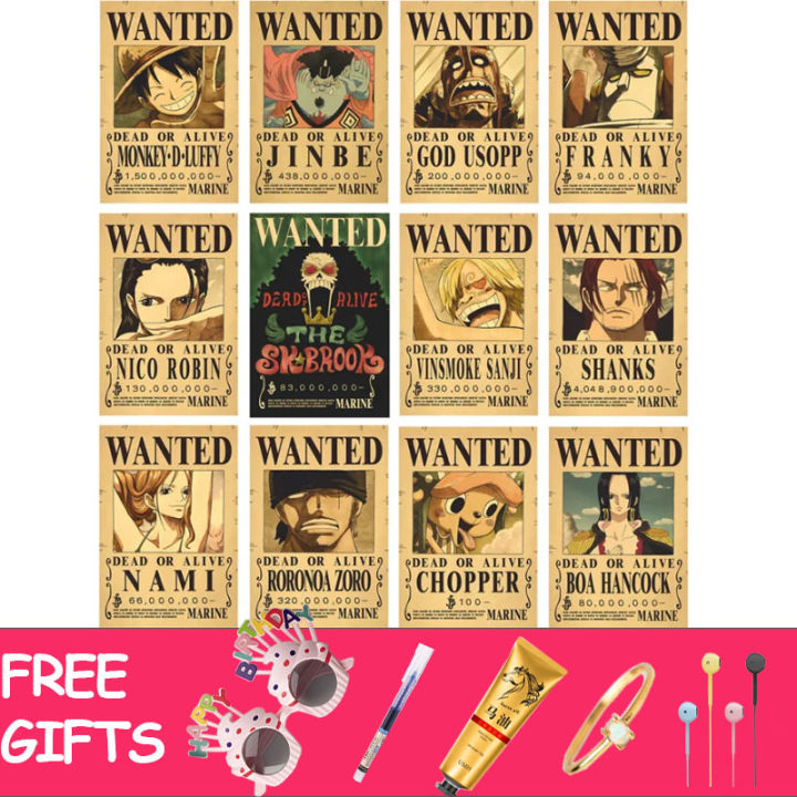 (Limited Time Gift, Choose One From Five)Anime One Piece Wanted Order ...
