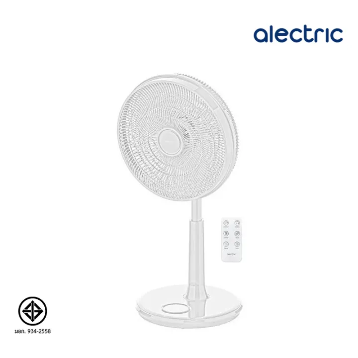 Alectric Smart Slide Fan Remote พัดลมสไลด์ 16 นิ้ว รุ่น RF2 รับประกัน 3 ...
