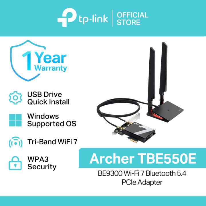 TP-Link Archer TBE550E BE9300 Wi-Fi 7 Bluetooth 5.4 PCIe Adapter | PCIe ...
