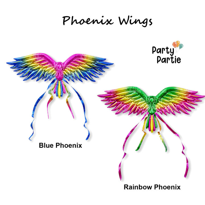 [Ecer] Phoenix Wings Blue / Rainbow Balloon Foil / Balon Sayap Phoenix ...