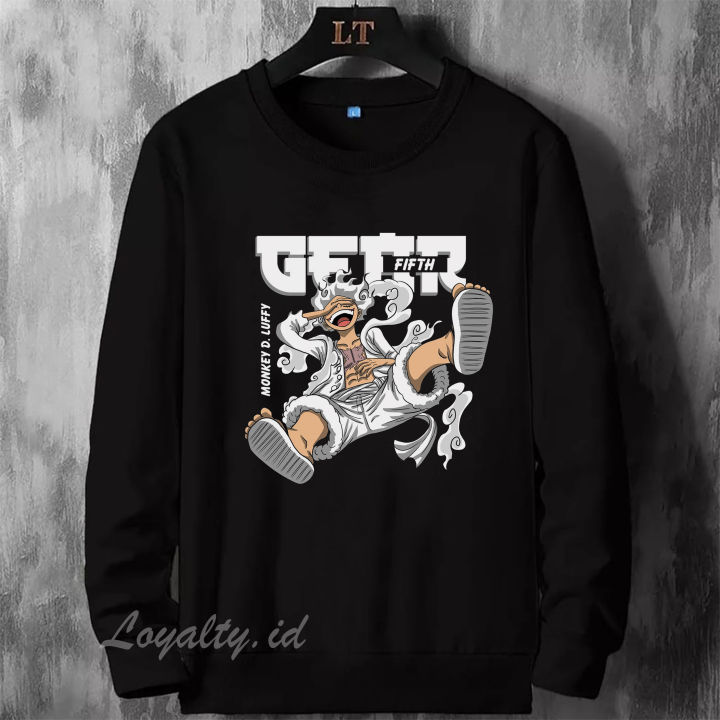 Sweatshrit pria crewneck luffy onepiece gear fifht terbaru jumper pria ...