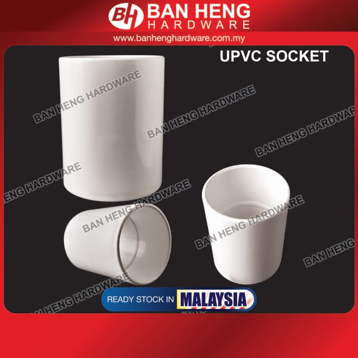 UPVC PIPE FITTING / SAMBUNGAN UPVC PAIP AIR / UPVC SOCKET 36, 43, 56MM ...