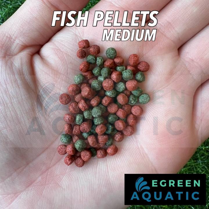 Taiwo Red Green Floating MEDIUM Pellet Fish Food - 200grams | Enriched ...