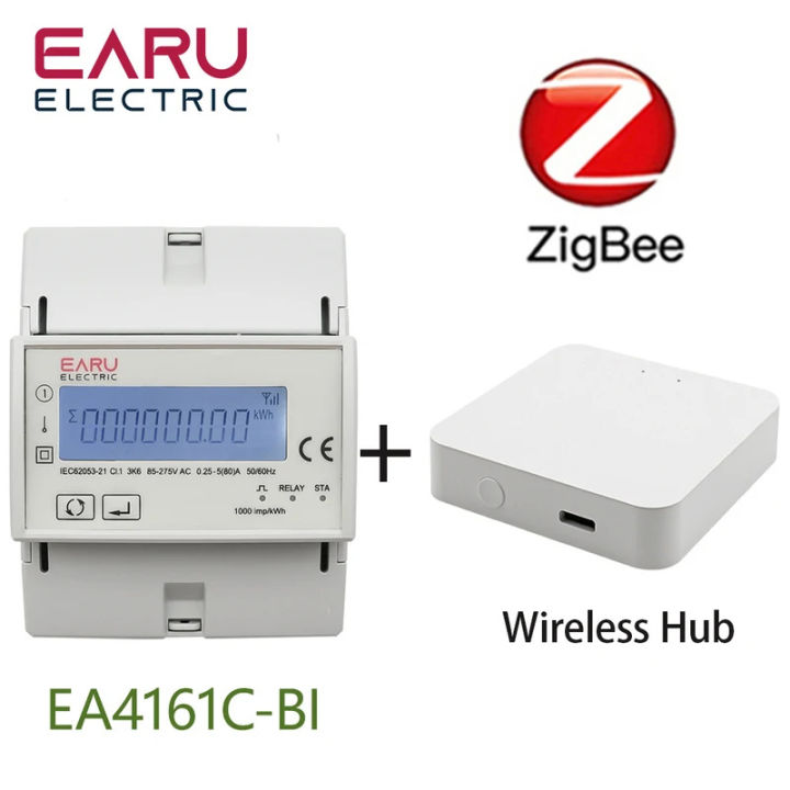 Tuya Wifi Zigbee 110V 220V 80A Smart Single Phase Two-way Bidirectional ...