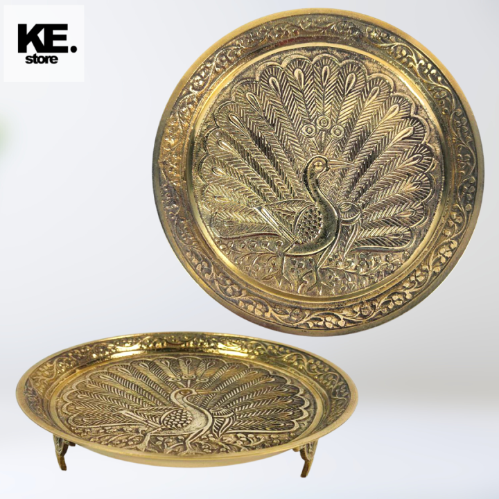BRASS MUKALI STAND/PEACOCK DESIGN MUKALI STANDPOOJA/PRAYER/HOME ...