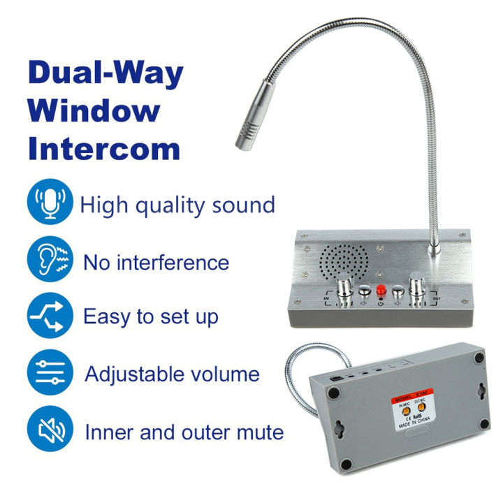 Window speaker intercom Wireless Two Way Speaker Mic and Dual Way ...