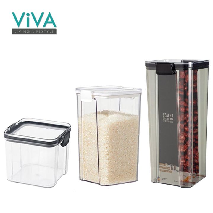 Viva Home plastic sealed jar Food-grade miscellaneous grain transparent ...
