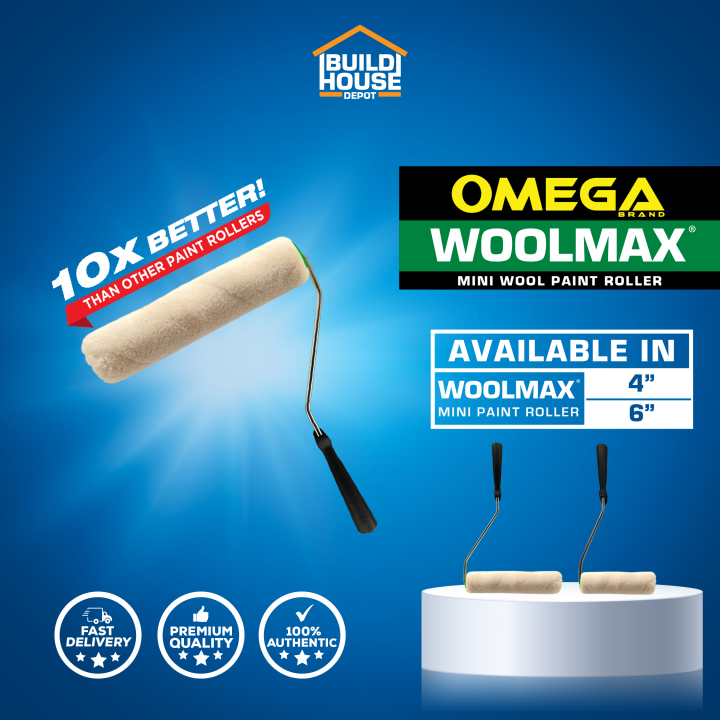 OMEGA Mini/Baby Paint Roller Woolmax Wool - For Finishing - Set with ...